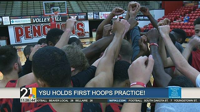 YSU men's basketball team holds first practice - WFMJ.com