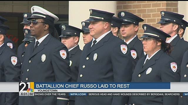 Funeral procession for Youngstown Battalion Fire Chief Ronald Russo ...