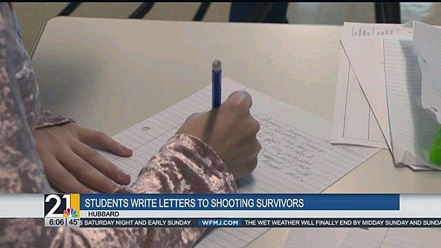 Hubbard students write letters to school shooting survivors - WFMJ.com