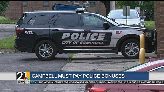 Campbell police awarded thousands in signing bonuses - WFMJ.com