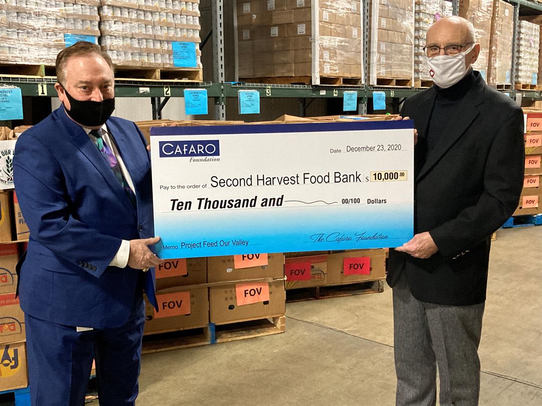 Cafaro Foundation makes $10,000 donation to Feed Our Valley campaign ... Cafaro Foundation makes $10,000 donation to Feed Our Valley campaign ...