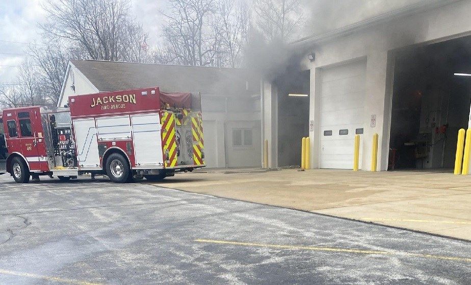 North Jackson Fire Department building catches fire as storms hit area ...