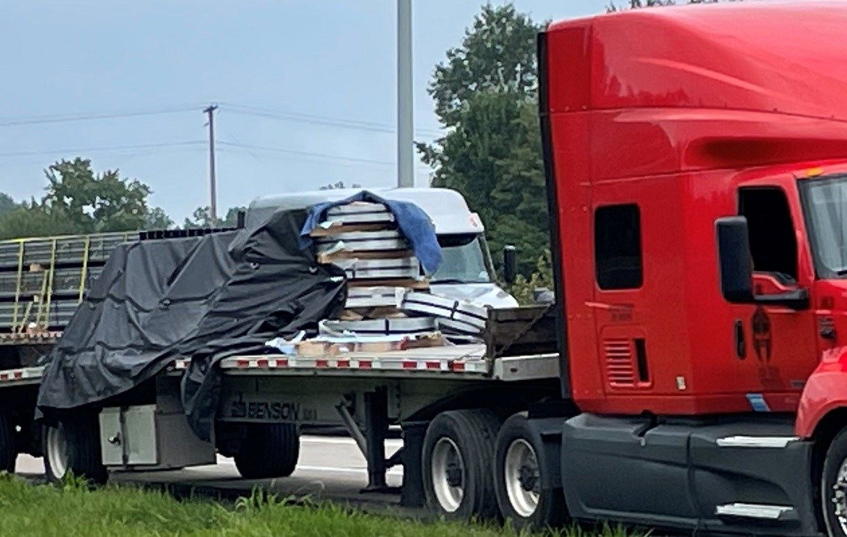 Steel coil falls off truck, slows eastbound traffic on I-80 - WFMJ.com