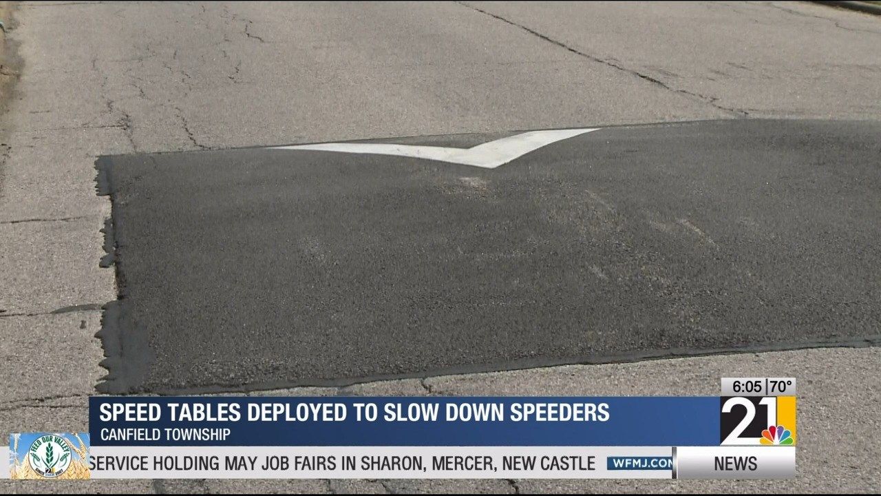 Canfield Township using speed tables to slow speeders - WFMJ.com