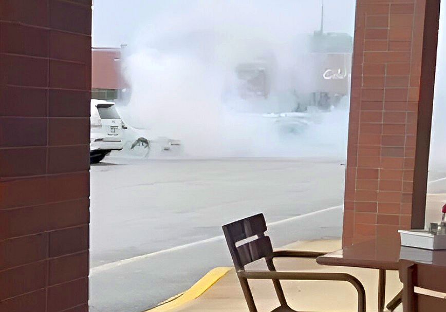 VIDEO: Spinning tires spew smoke, burning rubber as repossessed car is ...