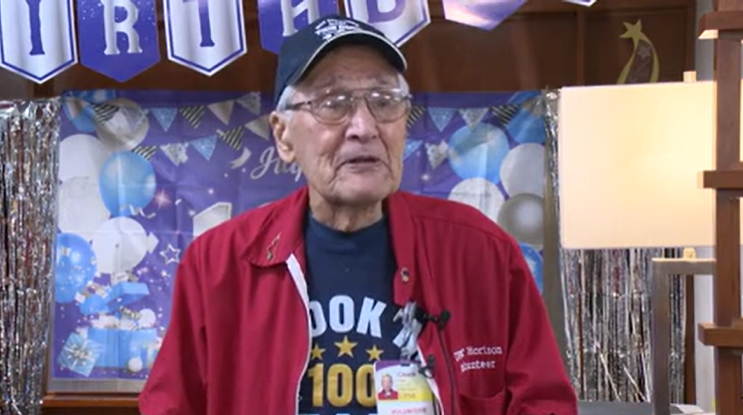 Farrell hospital volunteer, WWII veteran honored on 100th birthday ...