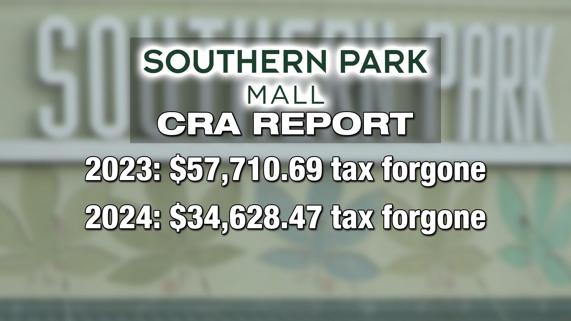 Council considers renewing Southern Park Mall's tax incentive - WFMJ.com