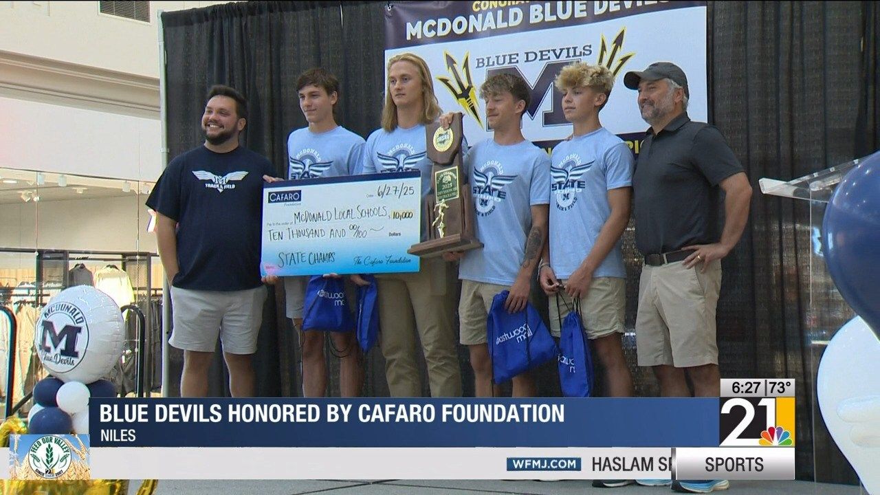 McDonald track team honored by Cafaro Foundation - WFMJ.com